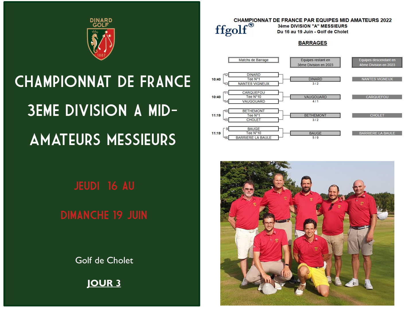 Actualités - CHAMPIONNAT DE FRANCE 3EME DIVISION